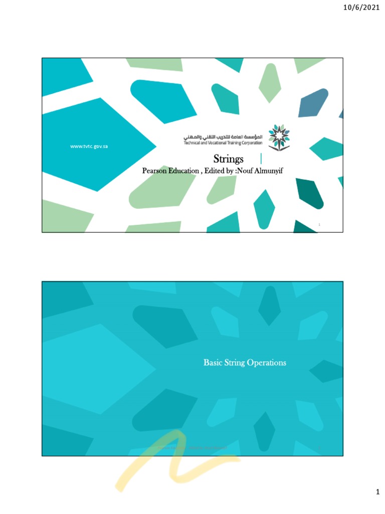 6 - Strings | PDF | String (Computer Science) | Boolean Data Type