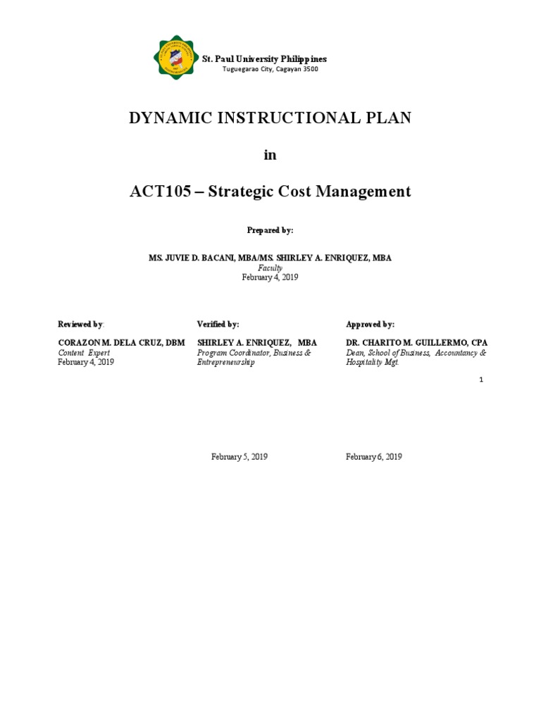 Strategic Cost Management | PDF | Thought | Management Accounting