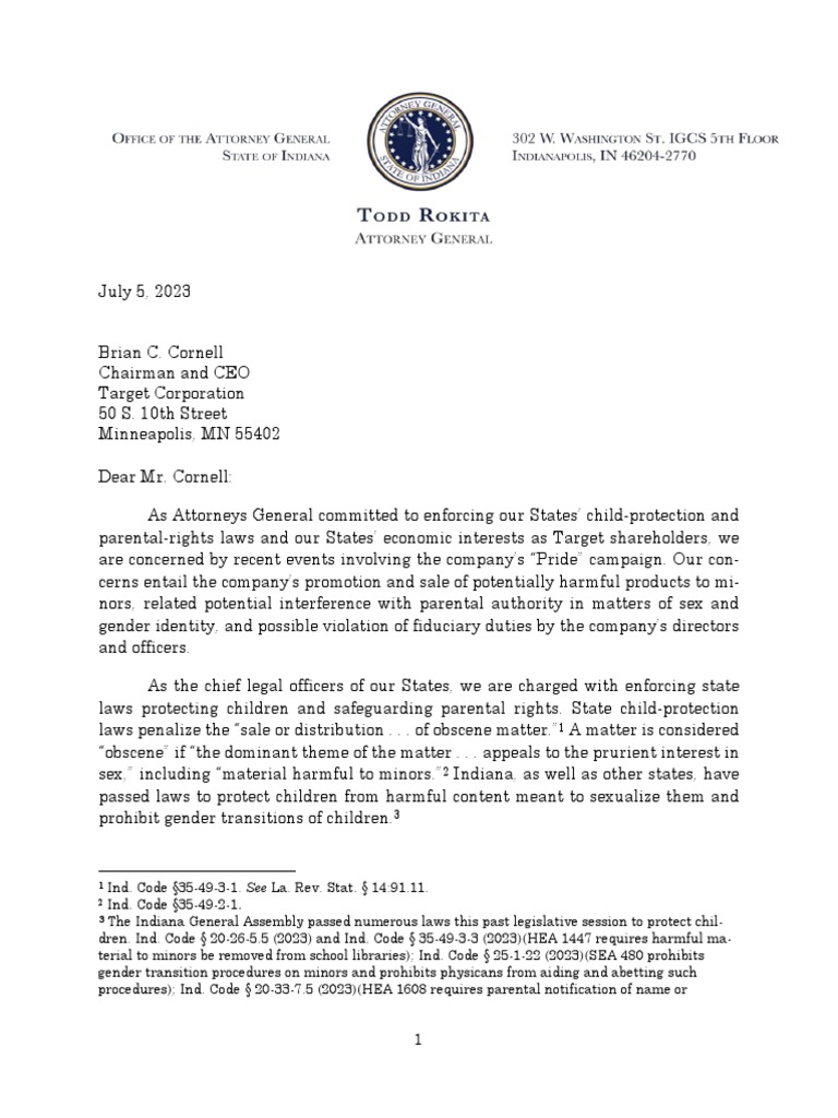 Target Letter Final | PDF | Target Corporation | Transgender