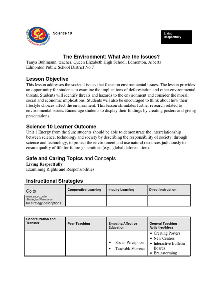 Science 10 Environment Issues | PDF