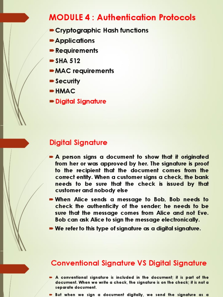 Module 4 Topic Digital Signature-1 | PDF | Public Key Cryptography | Key (Cryptography)