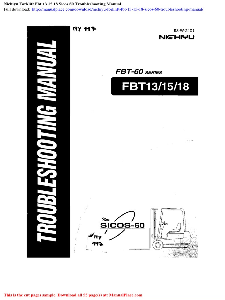 Nichiyu Forklift FBT 13-15-18 Sicos 60 Troubleshooting Manual | PDF ...
