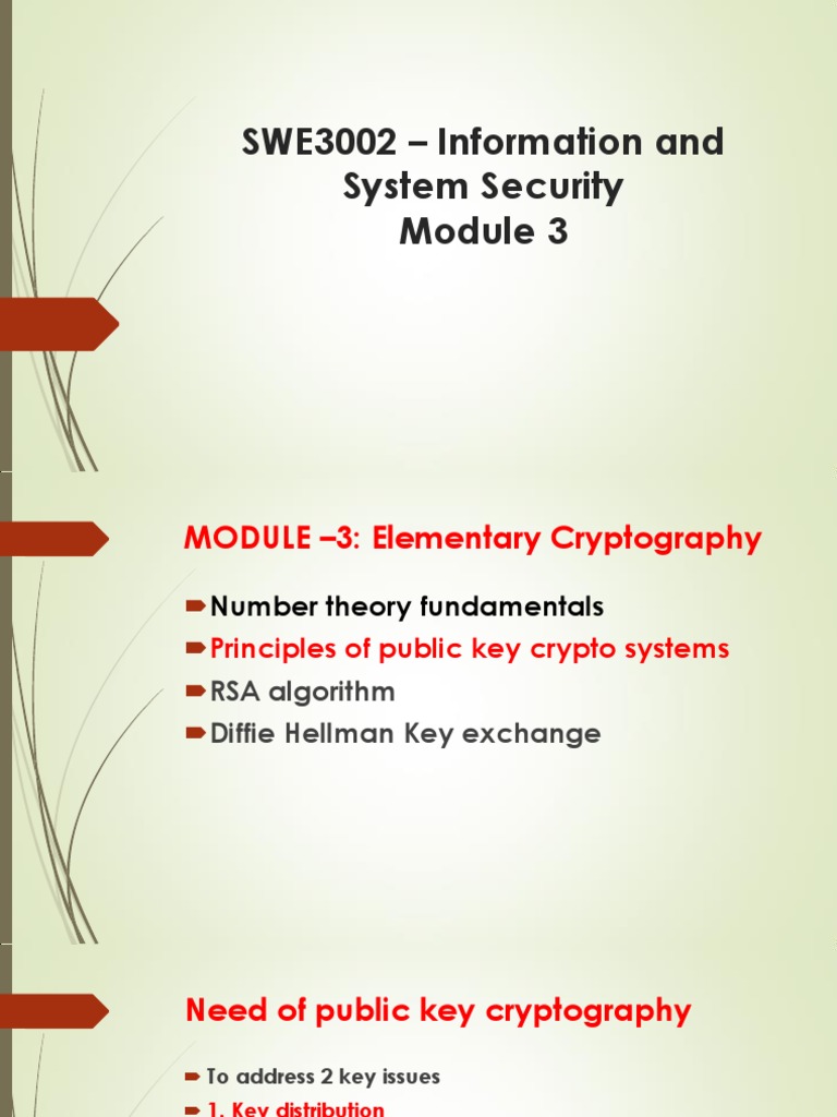 Module 3 Topic 2 | PDF | Public Key Cryptography | Key (Cryptography)