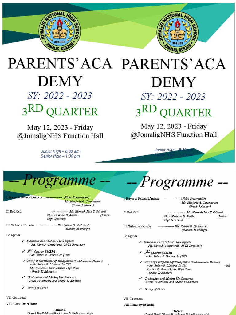 Gpta Program 3RD Quarter 2023 | PDF