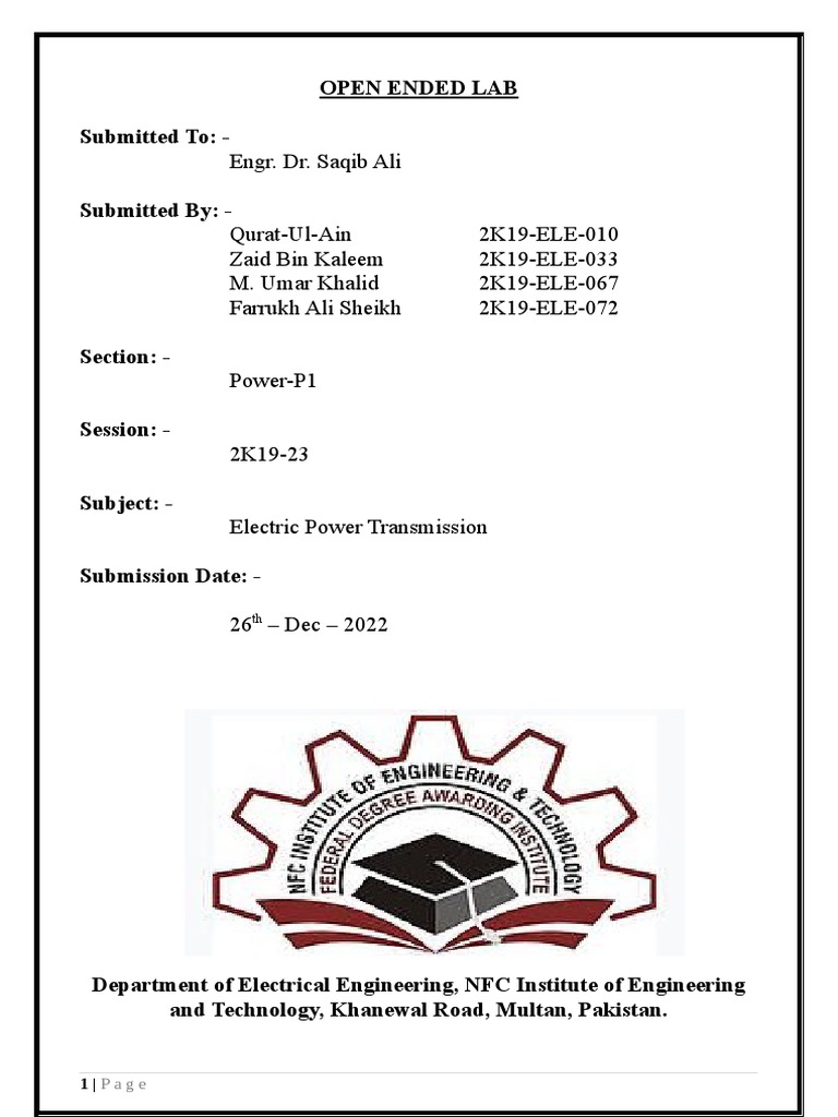 Open Ended Lab | PDF