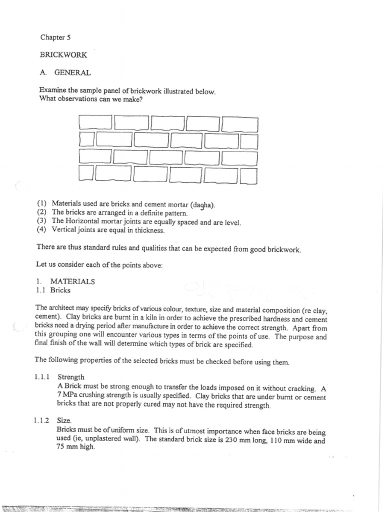 Brick Work Notes | PDF