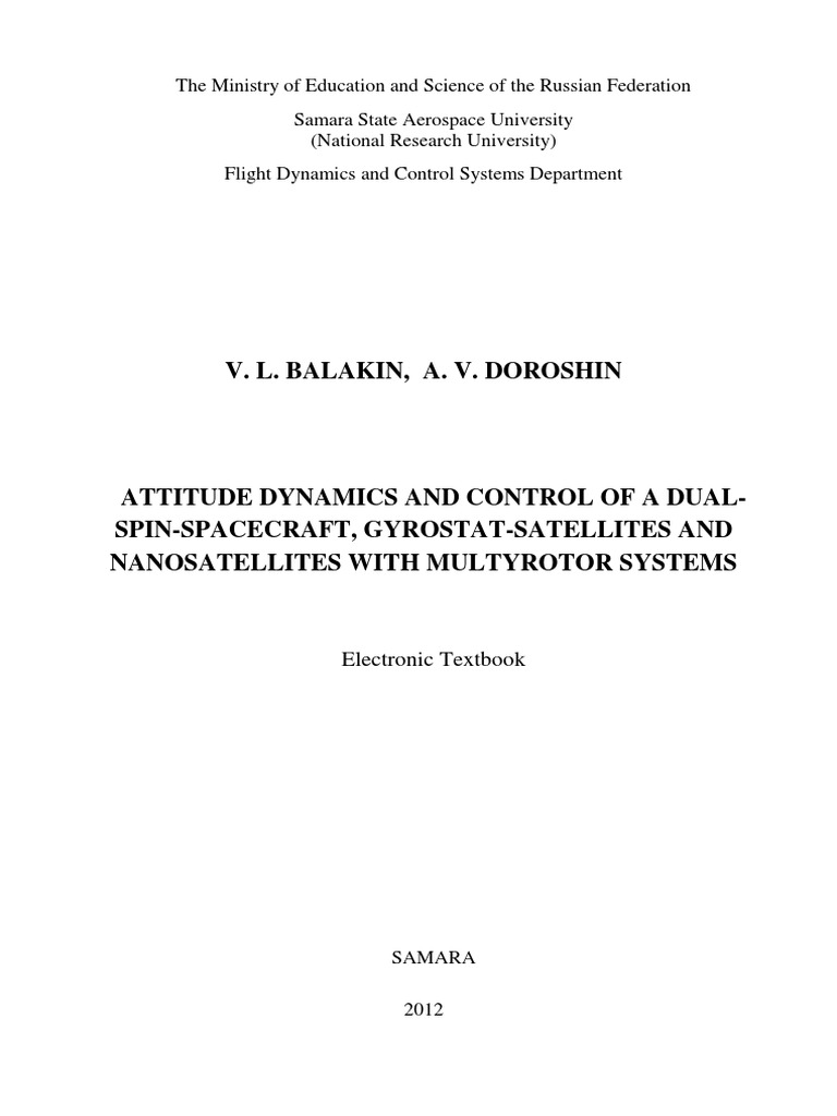 V. L. Balakin, A. V. Doroshin | PDF | Chaos Theory | Gyroscope