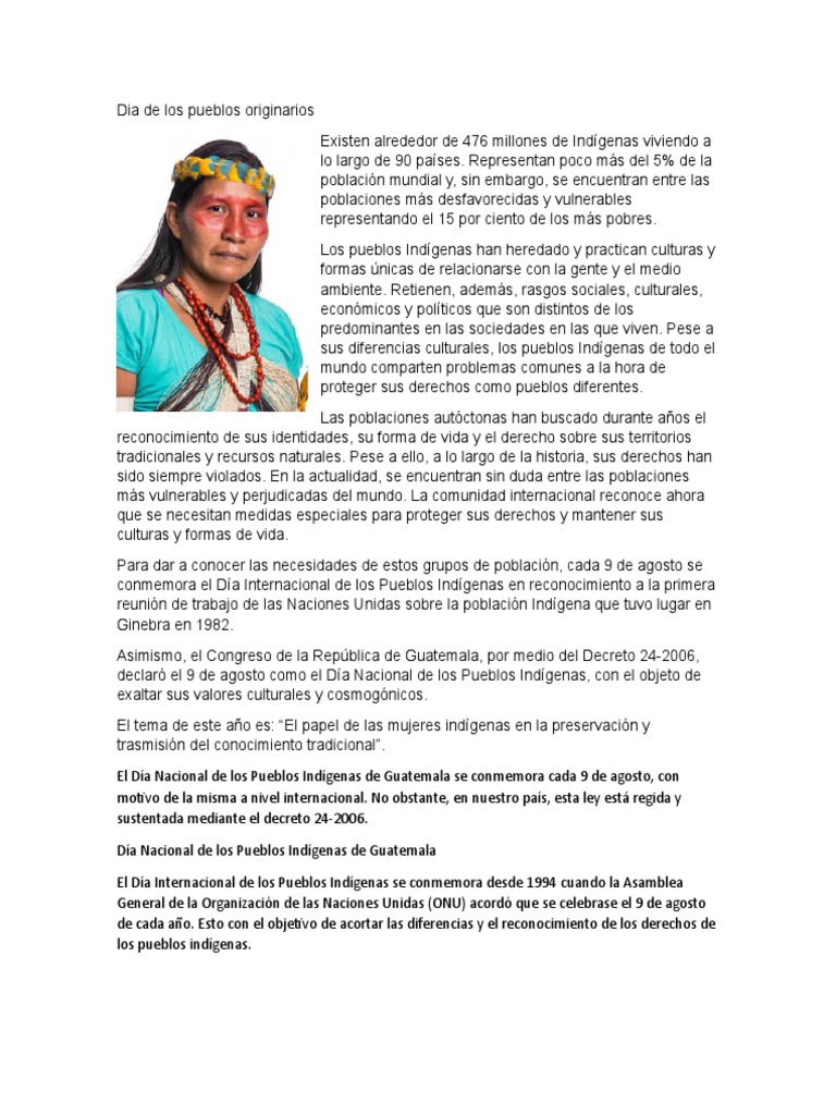 Dia de Los Pueblos Originarios | PDF