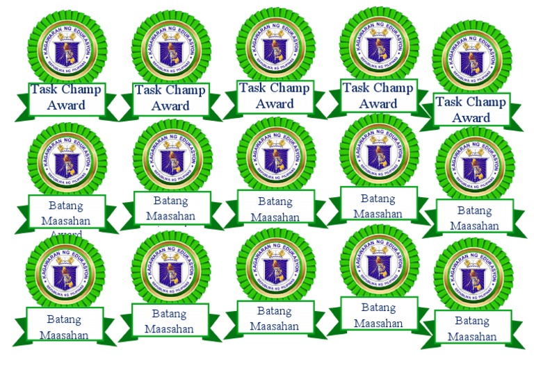 Ribbon Heads - Task Champ Award | PDF