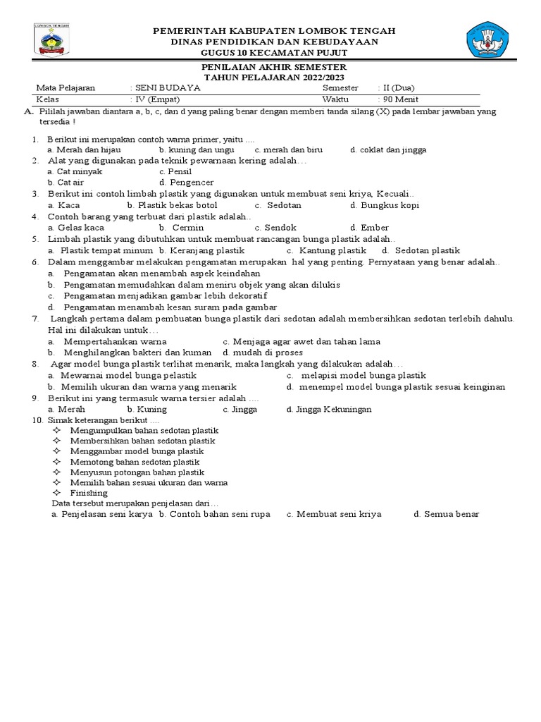 Soal Ikm PPKN Kelas 4 | PDF