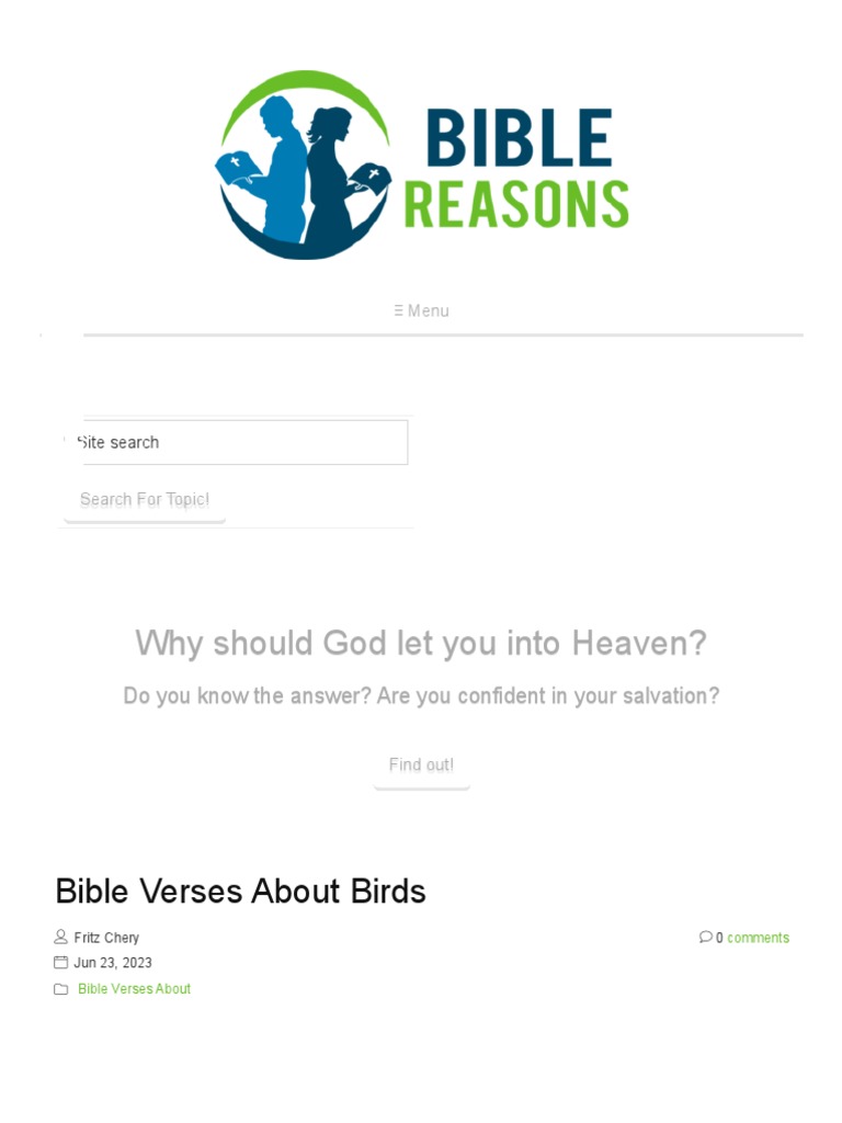 50 Inspirational Bible Verses About Birds (Birds of The Air) | PDF