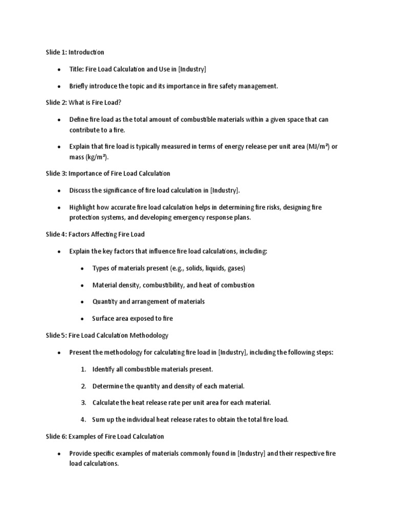 Fire Load 10 Slides | PDF | Fires | Density