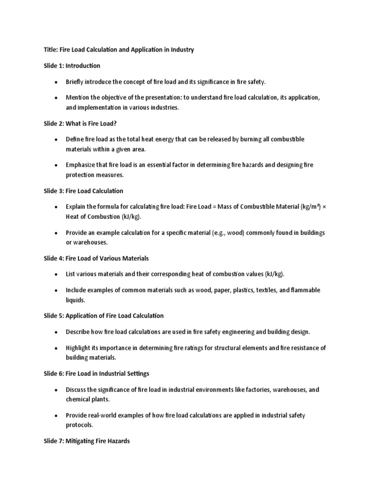 Fire Load Calculation in Industry | PDF | Technology & Engineering