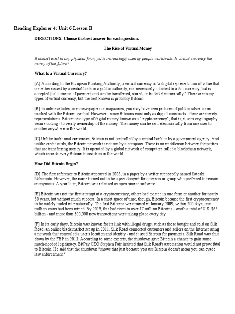Understanding Bitcoin and Virtual Currency | PDF | Bitcoin | Cryptocurrency