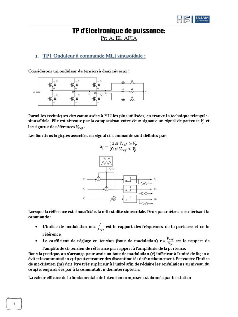 TP Simulation - Pratique | PDF | Onduleur | Redresseur