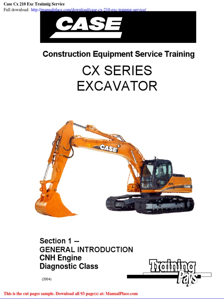 Case CX210 Excavator Service Training | PDF