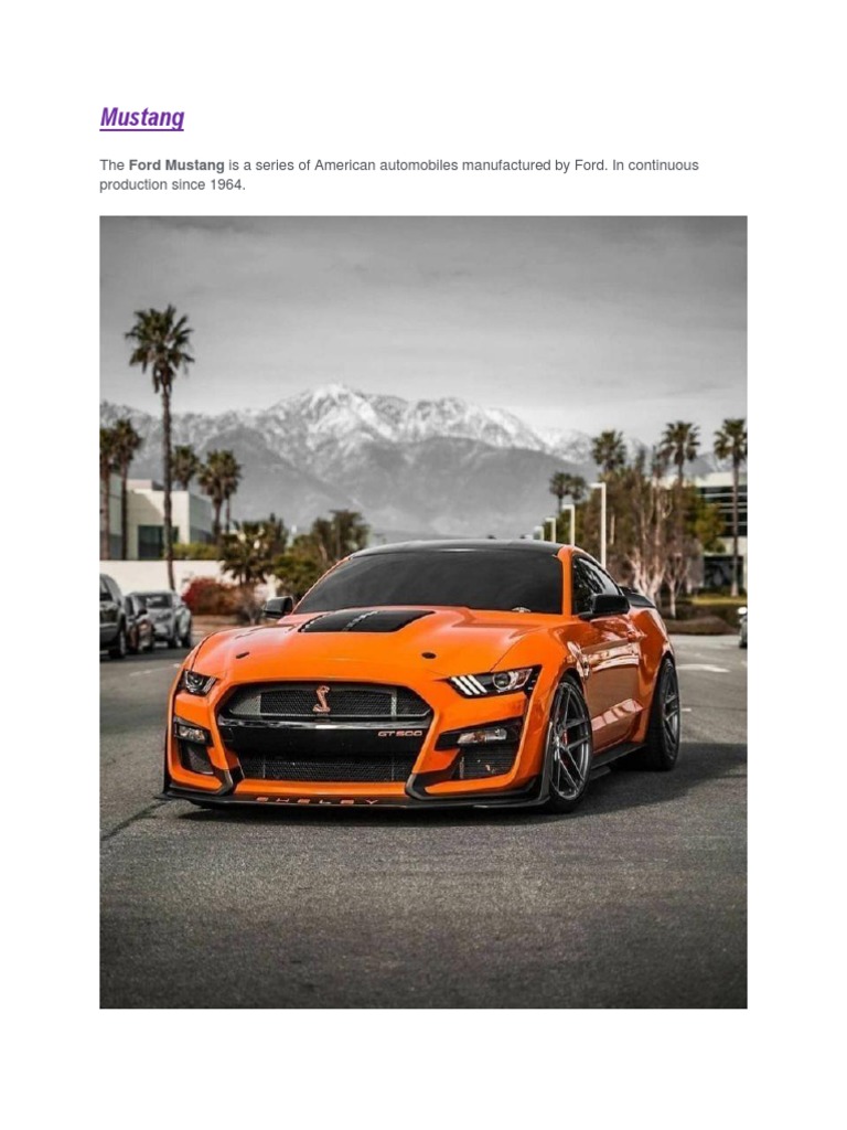 Ford Mustang Presentation | PDF