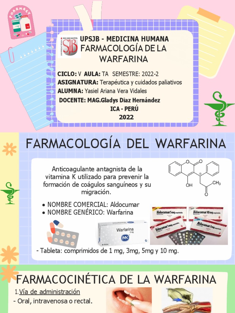 Farmacología de La Warfarina | Descargar gratis PDF | Medicina CLINICA ...