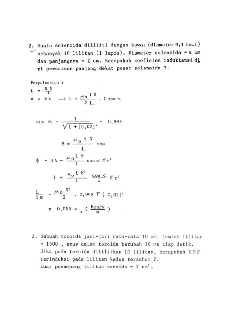 Latihan GGL Induksi Fisika Dasar | PDF
