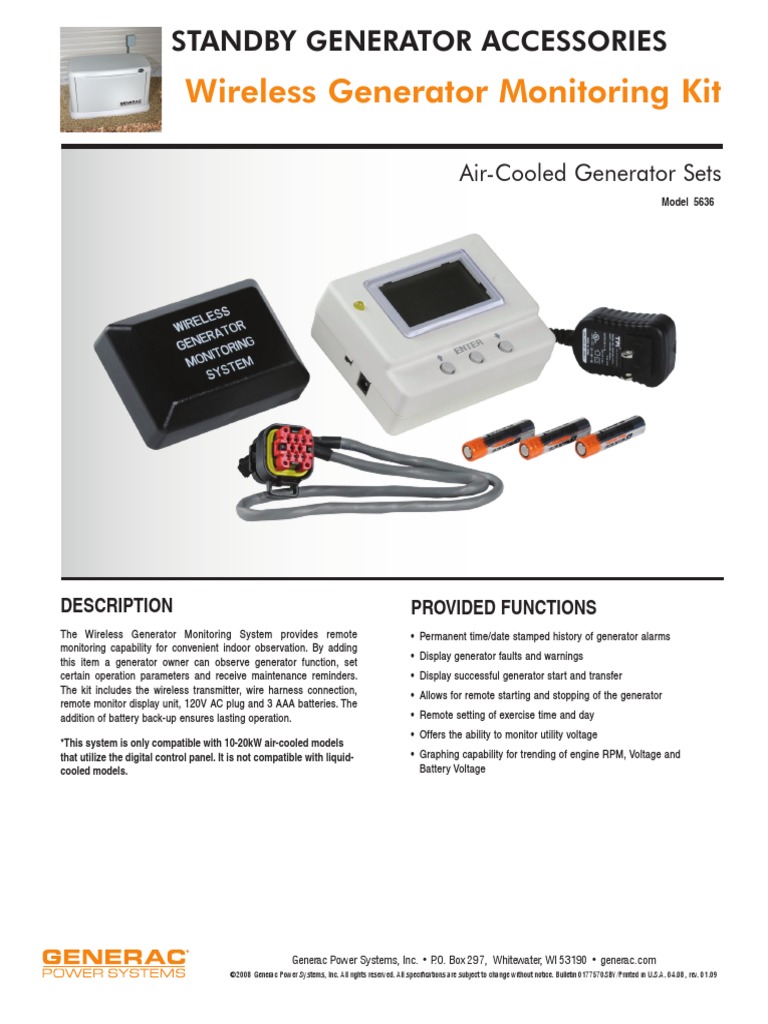 Wireless Generator Monitoring Kit | PDF