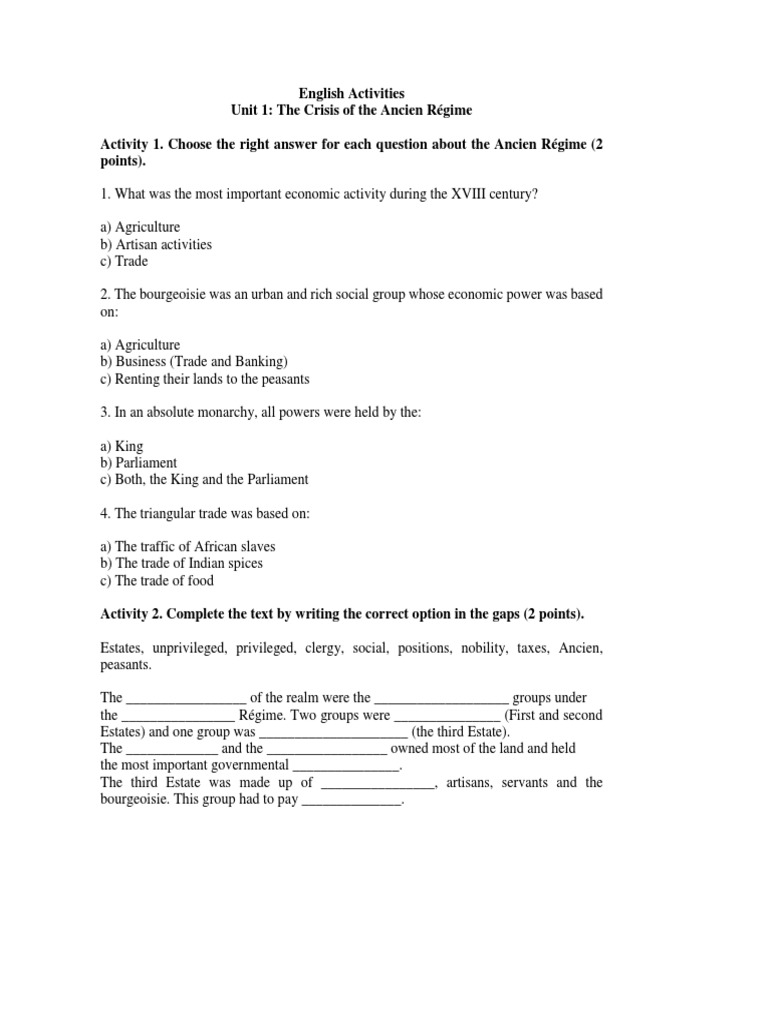 English Activities Unit 1 4ESO | PDF