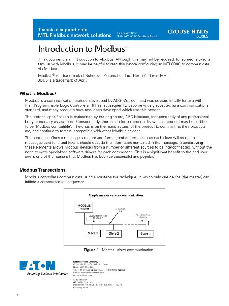 Introduction To Modbus | PDF