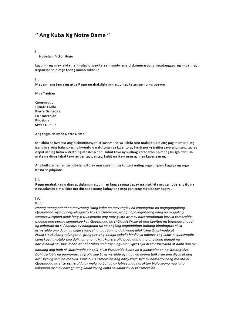 Ang Kuba NG Notre Dame | PDF