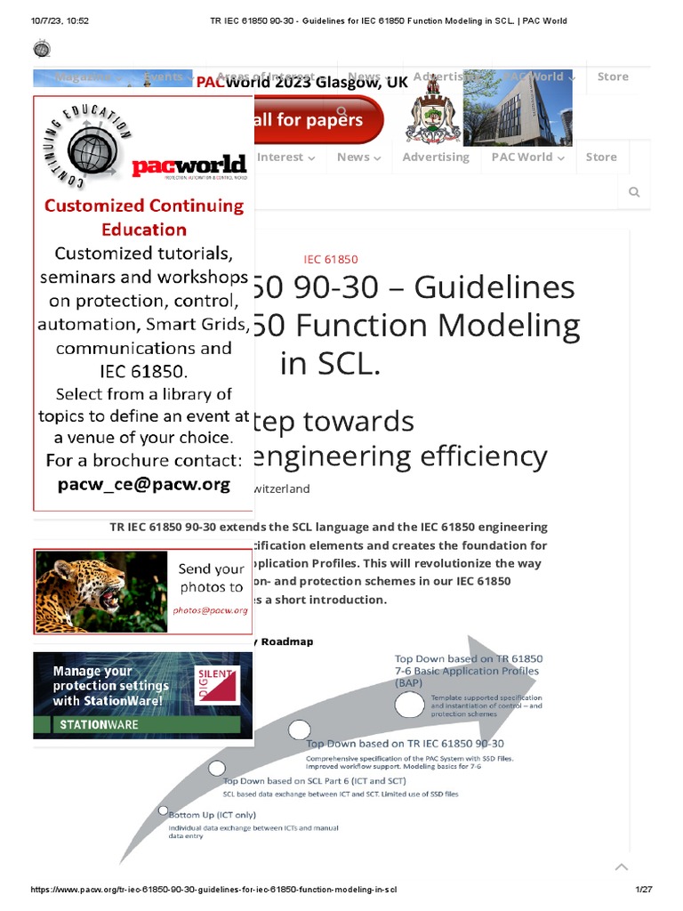 TR IEC 61850 90-30 - Guidelines for IEC 61850 Function Modeling in SCL. _ PAC World | PDF ...