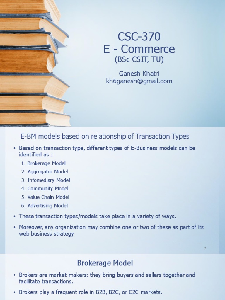 Chapter2 Lecture3 E Commerce Business Model | PDF | Advertising ...