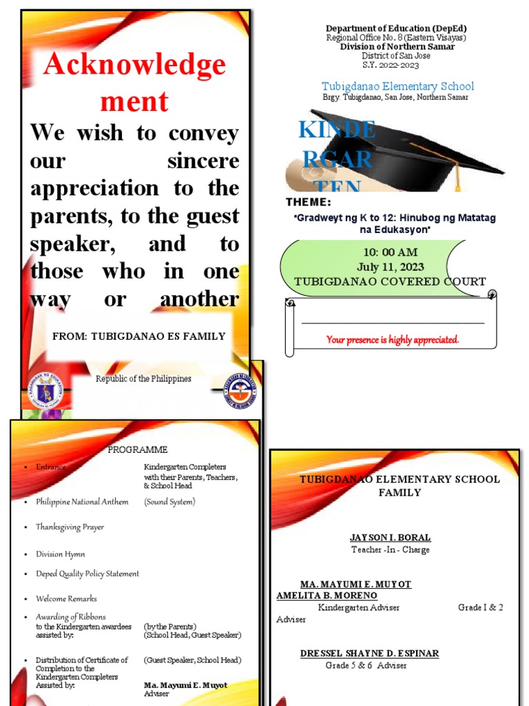 Kindergarten Moving Up 2023 | PDF