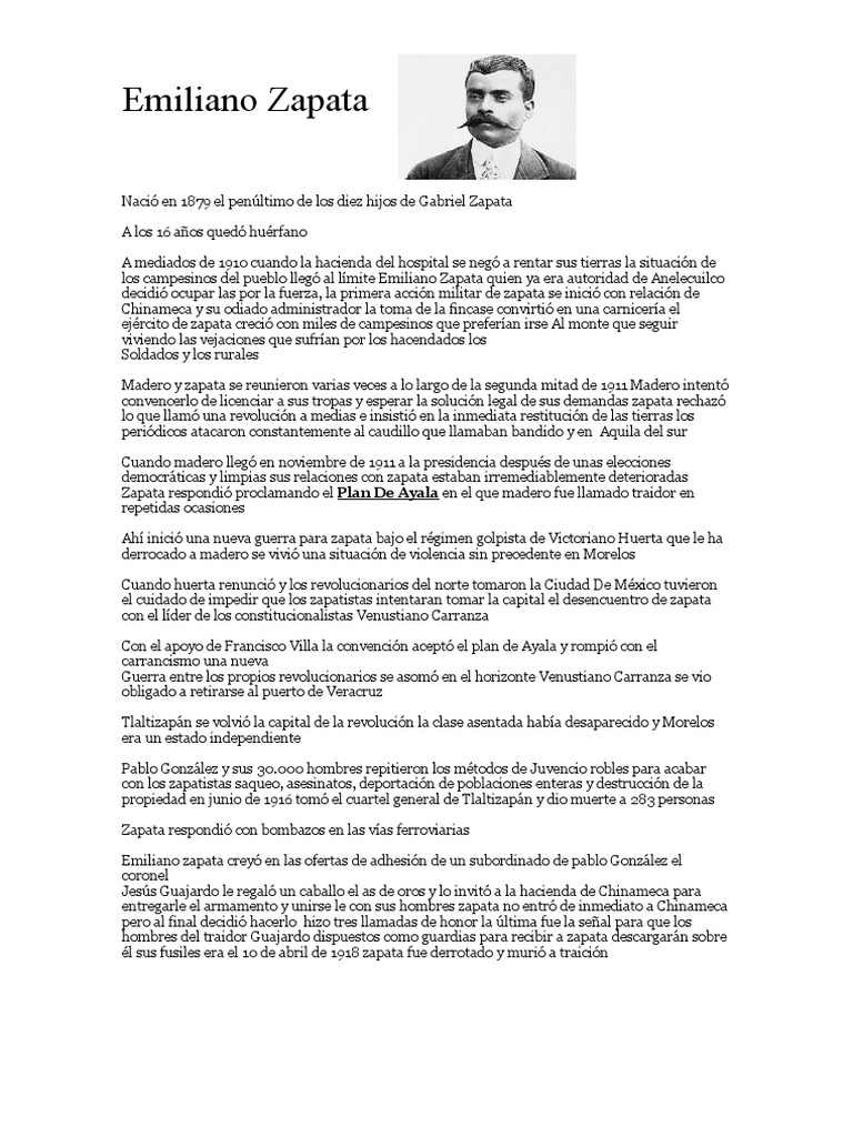 Emiliano Zapata | PDF