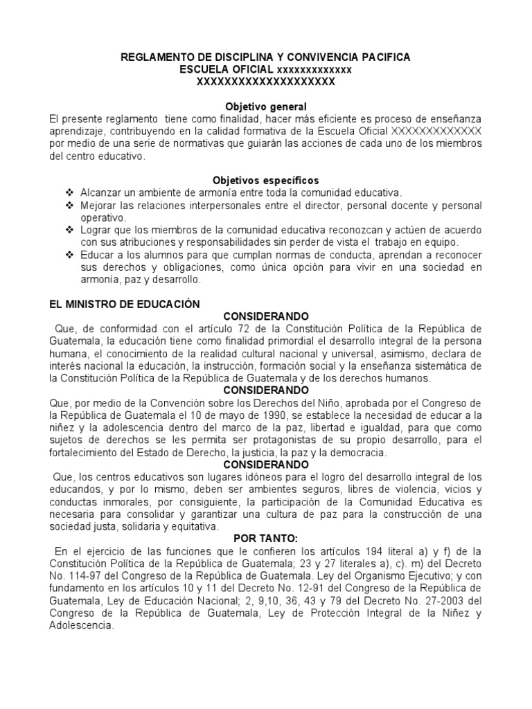 Reglamento de Disciplina | PDF | Maestros | Enseñando