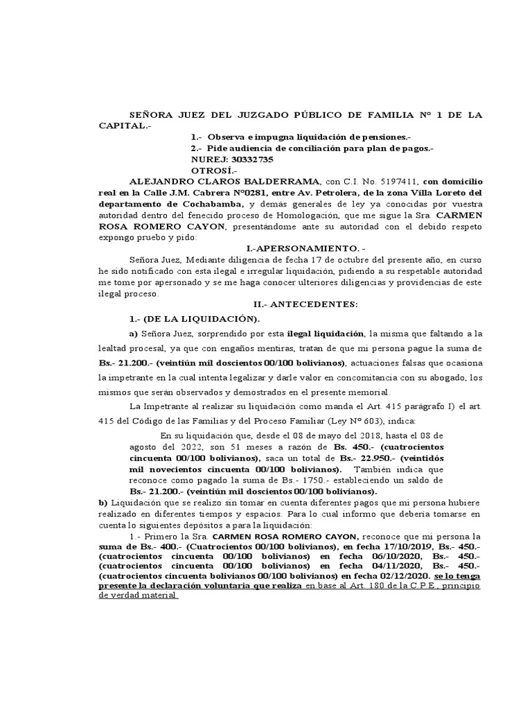 OBJETA LIQUIDACION Alejandro Claro | PDF | Derecho