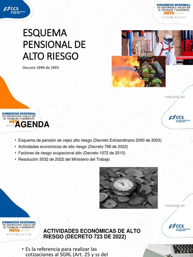 Marco Legal de Las Actividades de Alto Riesgo Decreto 2090 de 2003 y ... Marco Legal de Las Actividades de Alto Riesgo Decreto 2090 de 2003 y ...