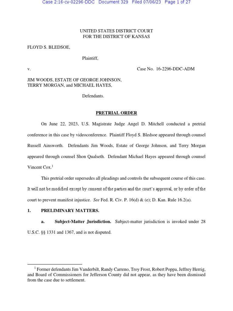 Pretrial Order | PDF | Perjury | Witness