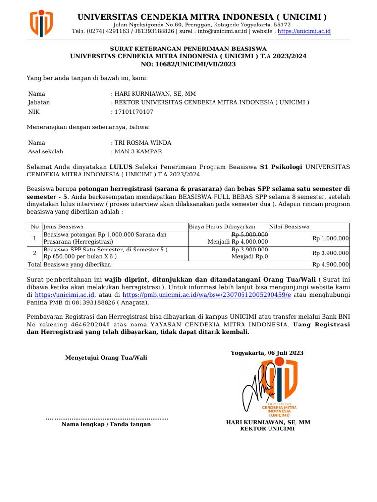 Universitas Cendekia Mitra Indonesia (Unicimi) | PDF | Karier ...