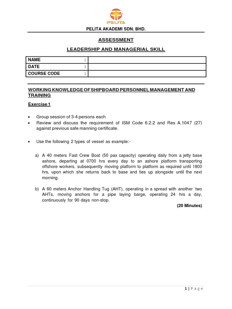 LMS Assessment 2022 NEW | PDF | Shipping | Water Transport