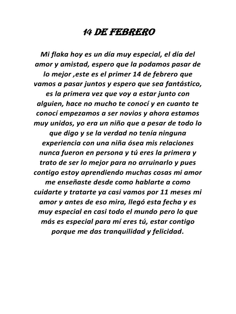 Carta para Mí Flaka ? | PDF | Amor