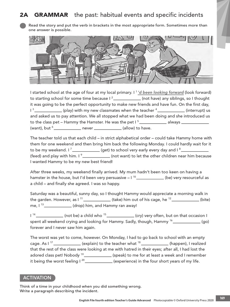 EnglishFile4e Advanced TG PCM Grammar 2A | PDF