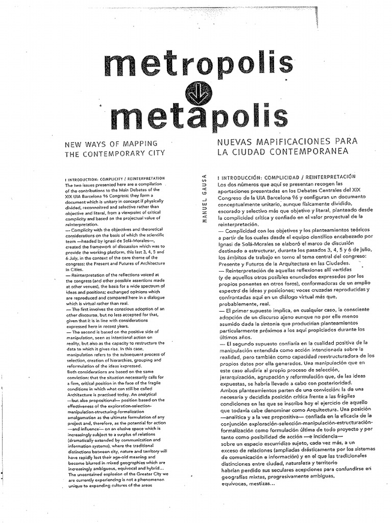 Metropolis Metapolis | PDF