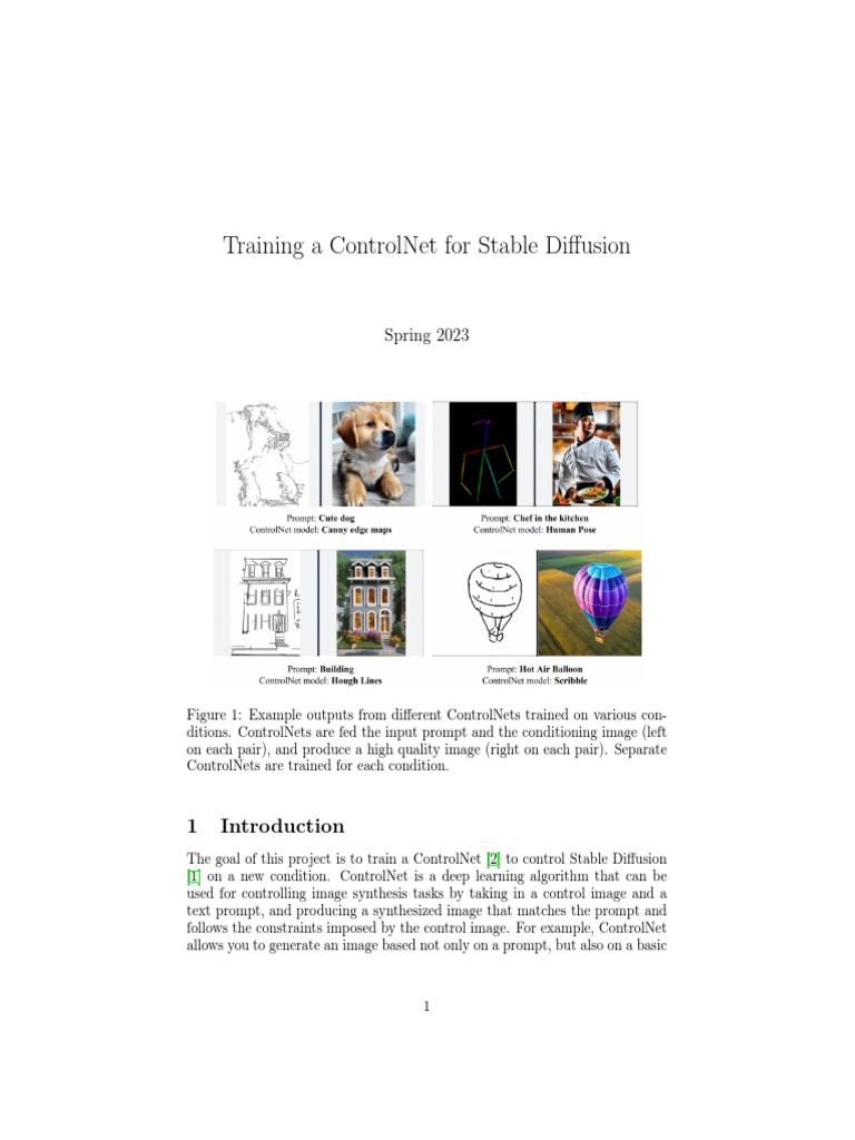 ControlNet for Stable Diffusion | PDF