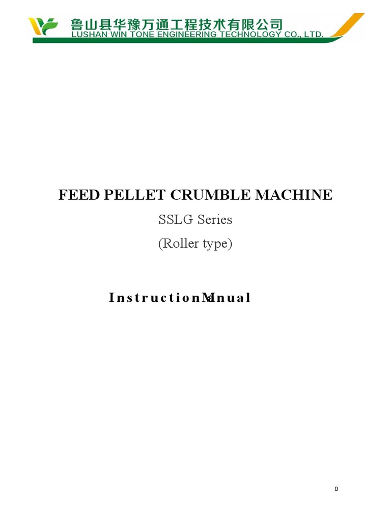 SSLG-Feed Pellet Crumble Machine | PDF | Belt (Mechanical) | Mechanical ...