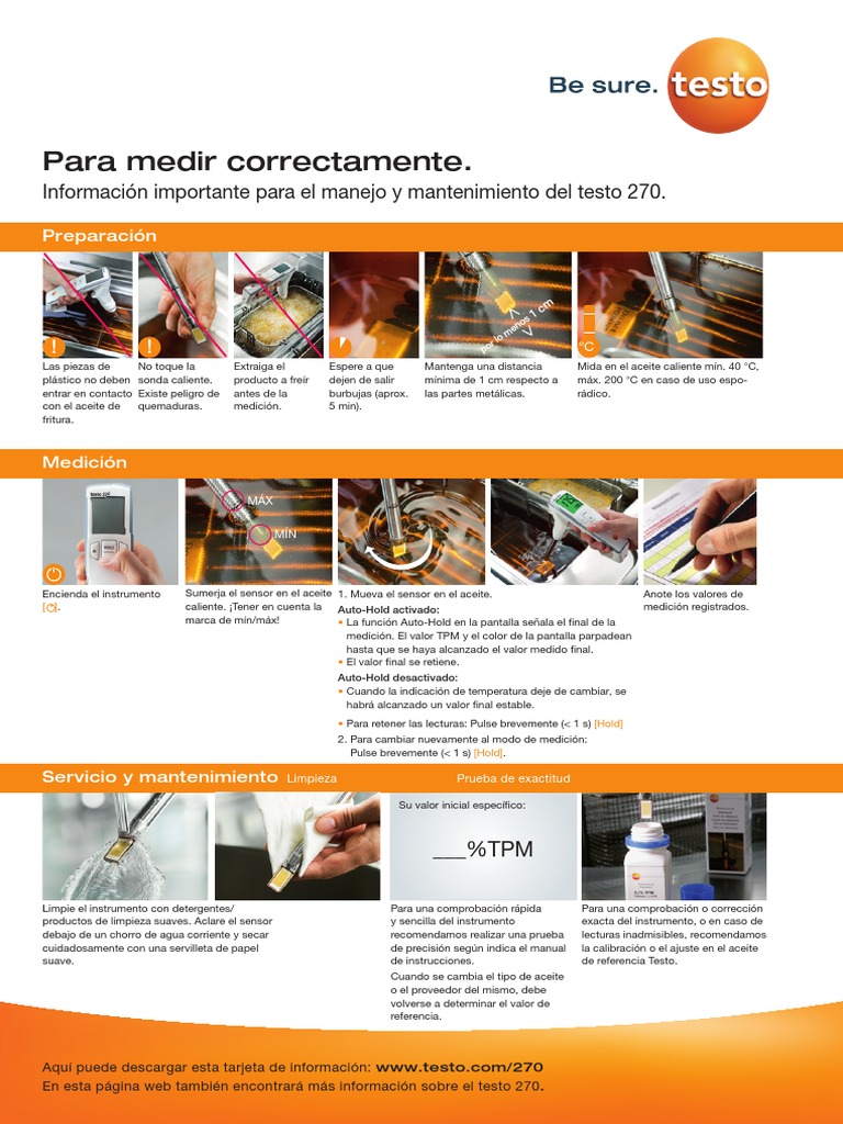 testo-270-OperationMaintenance Español | PDF | Medición | Metrología