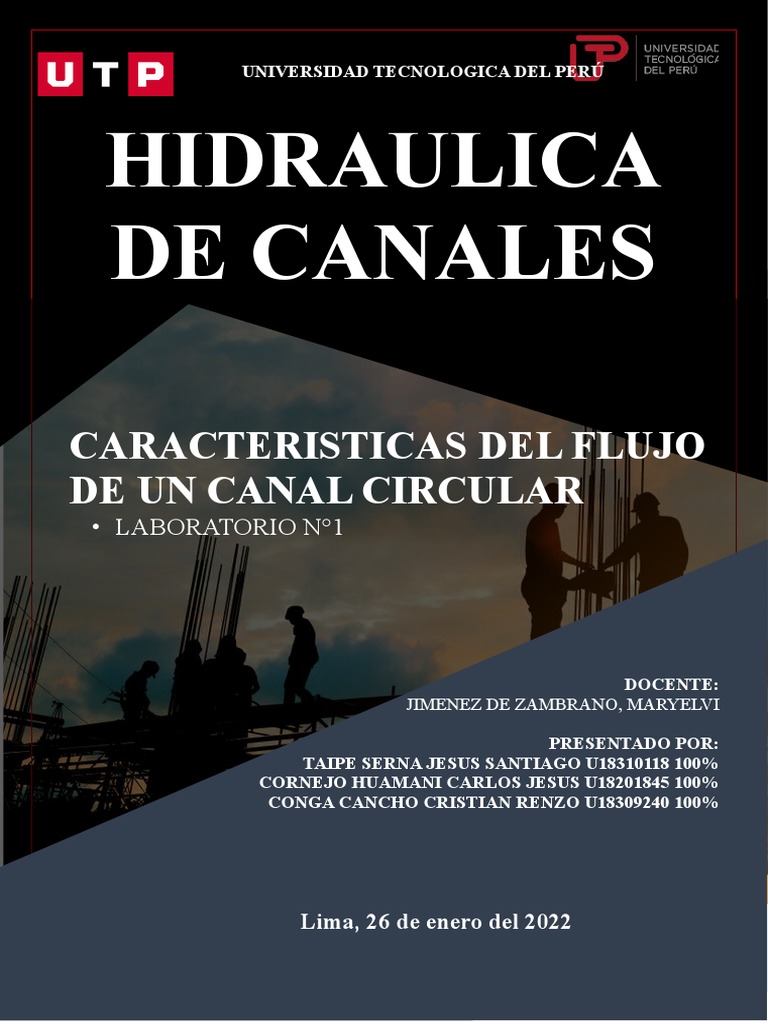 Laboratorio N°1 Caracteristicas Del Flujo de Un Canal Circular | PDF ...