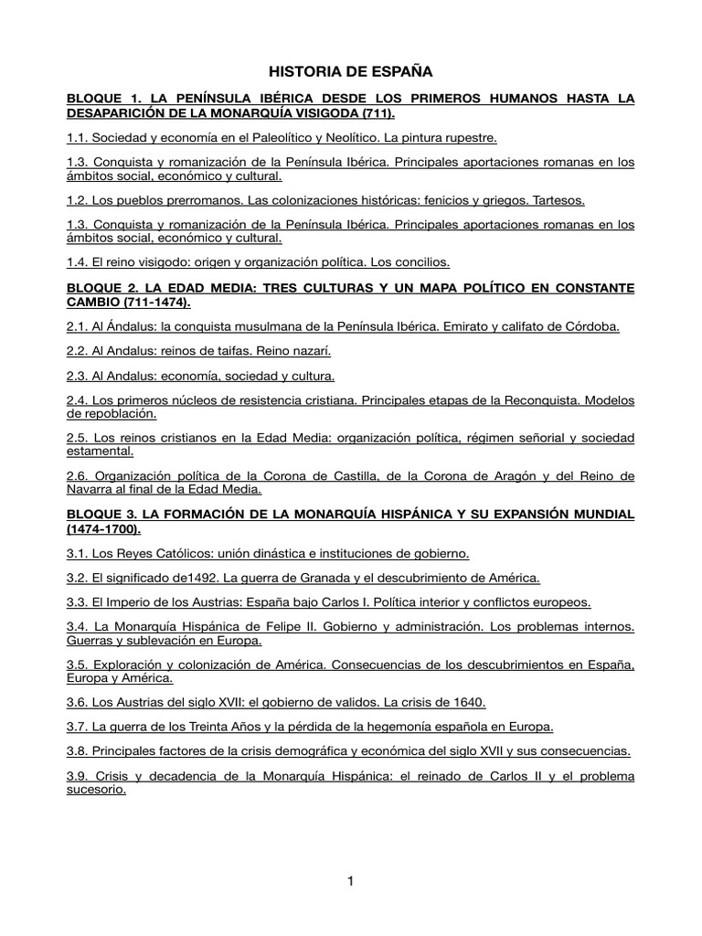 Historia De España Evau Pdf Al Andalus Imperio Español