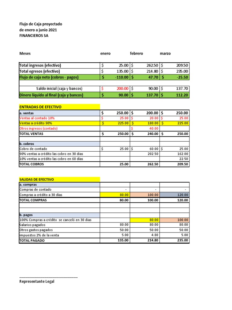 Ejercicio Flujo de Caja | PDF | Flujo de efectivo | Business