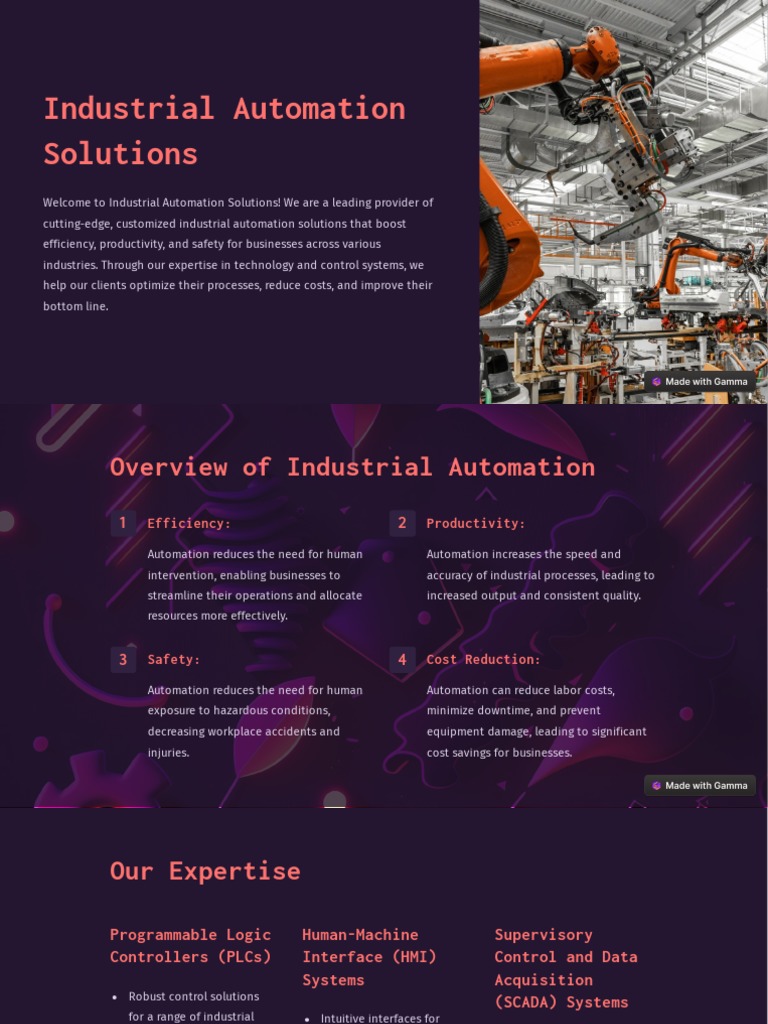 Industrial Automation Solutions Pdf Automation Business