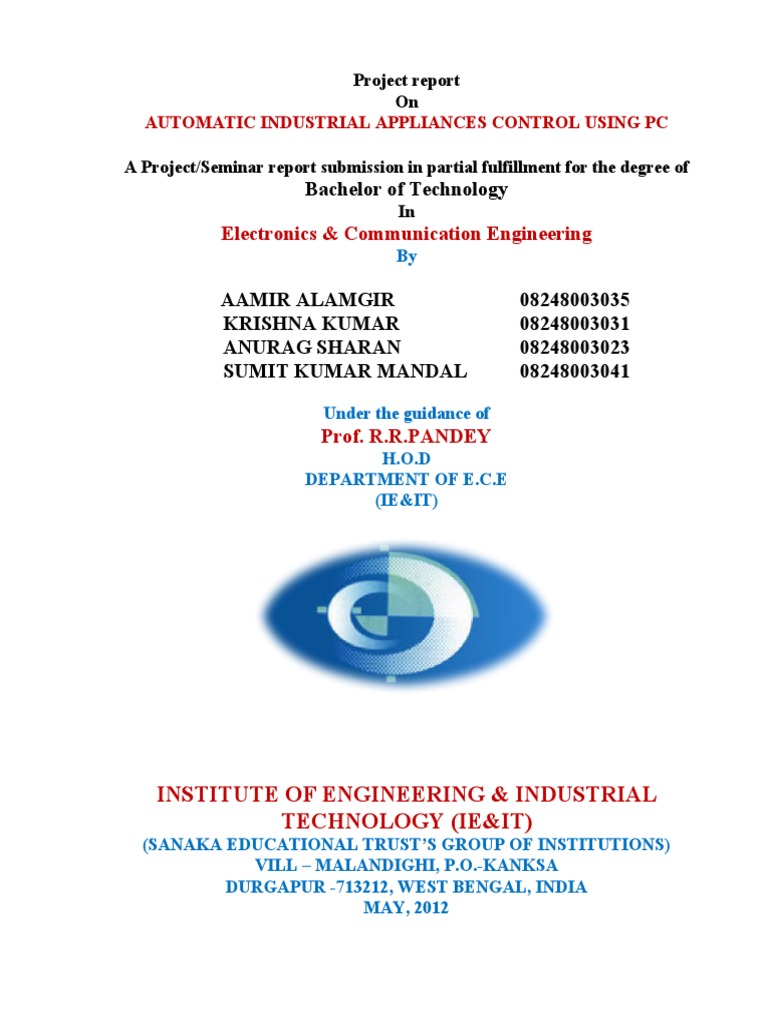 Report On Scada Based Project | PDF | Microcontroller | Power Supply