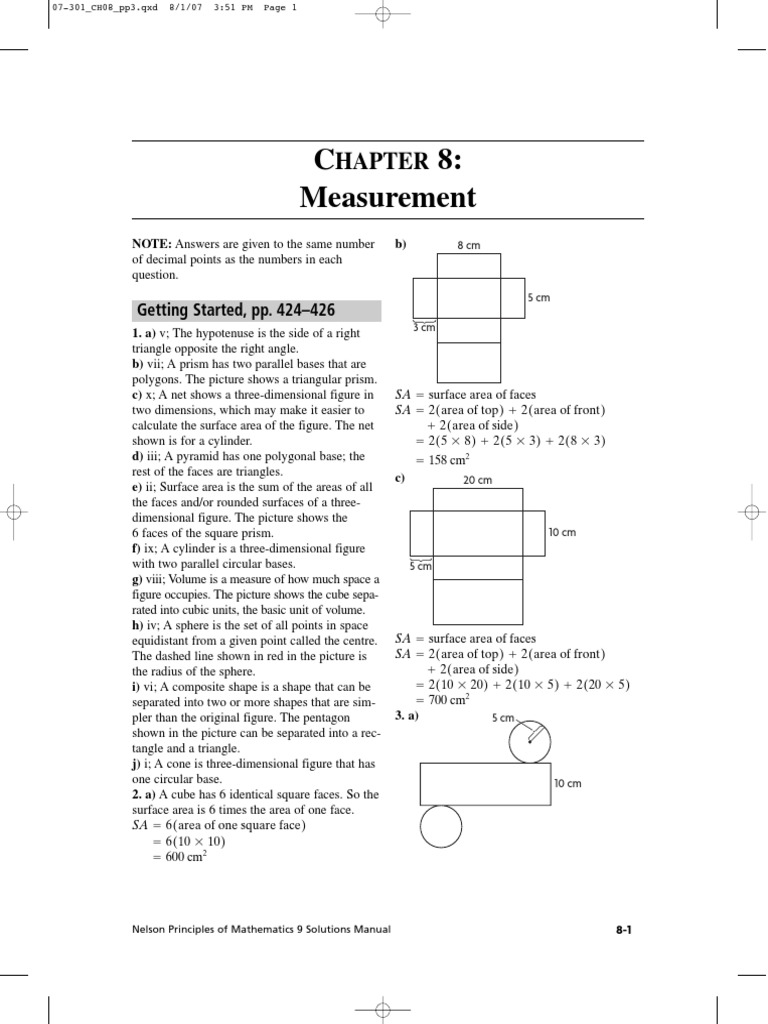 Geometry Concepts and Calculations | PDF