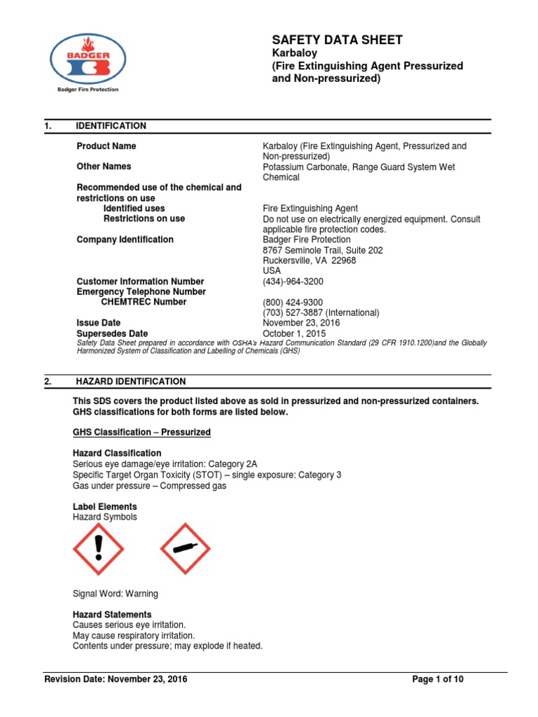 SDS Badger Karbaloy | PDF